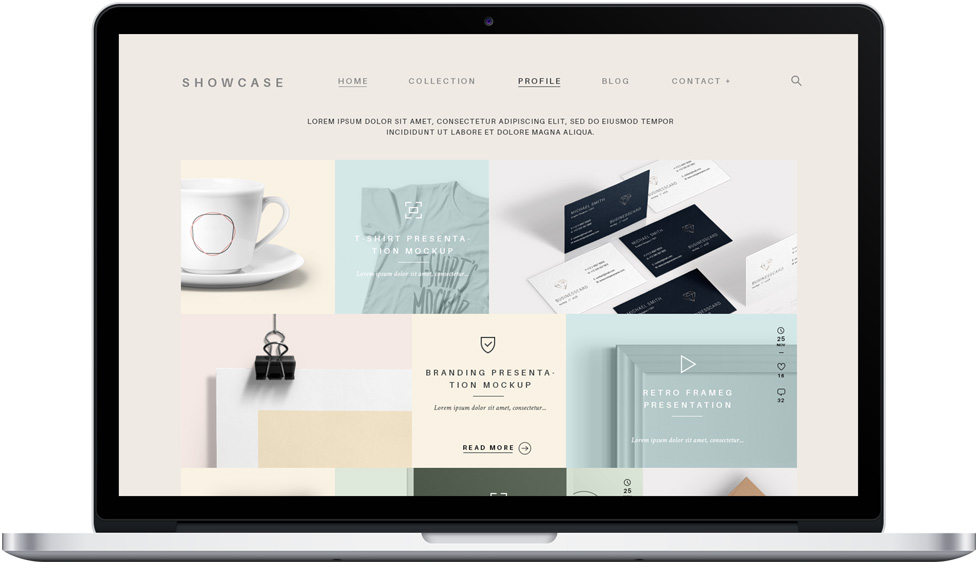 Modern Psd Responsive Showcase Free Layout Template – Showcase