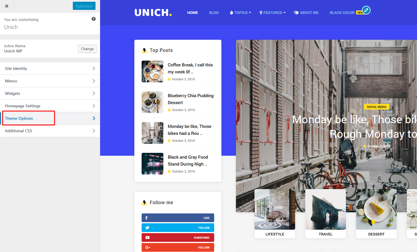Theme Options - Anthemes.com