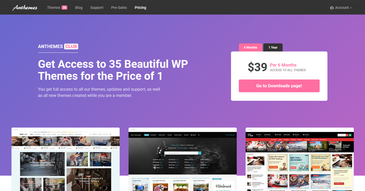 WordPress Themes for Bloggers - Anthemes.com