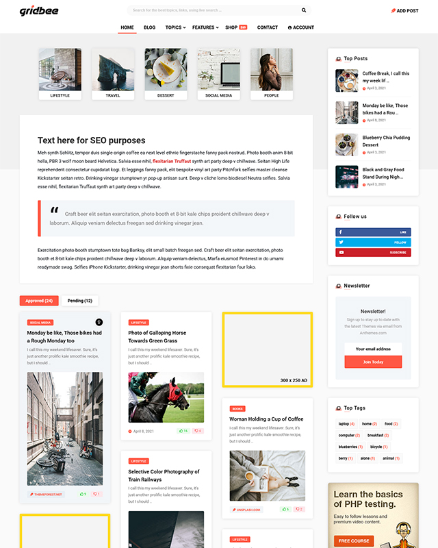 Gridbee Personal - Anthemes.com